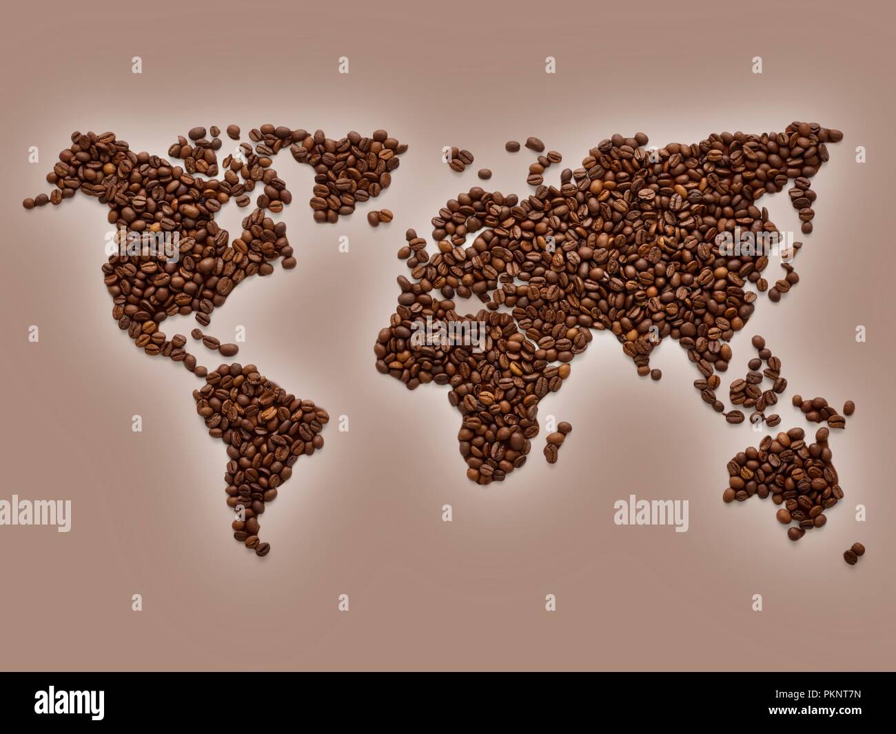 World map coffee production hi-res stock photography and images - Alamy
