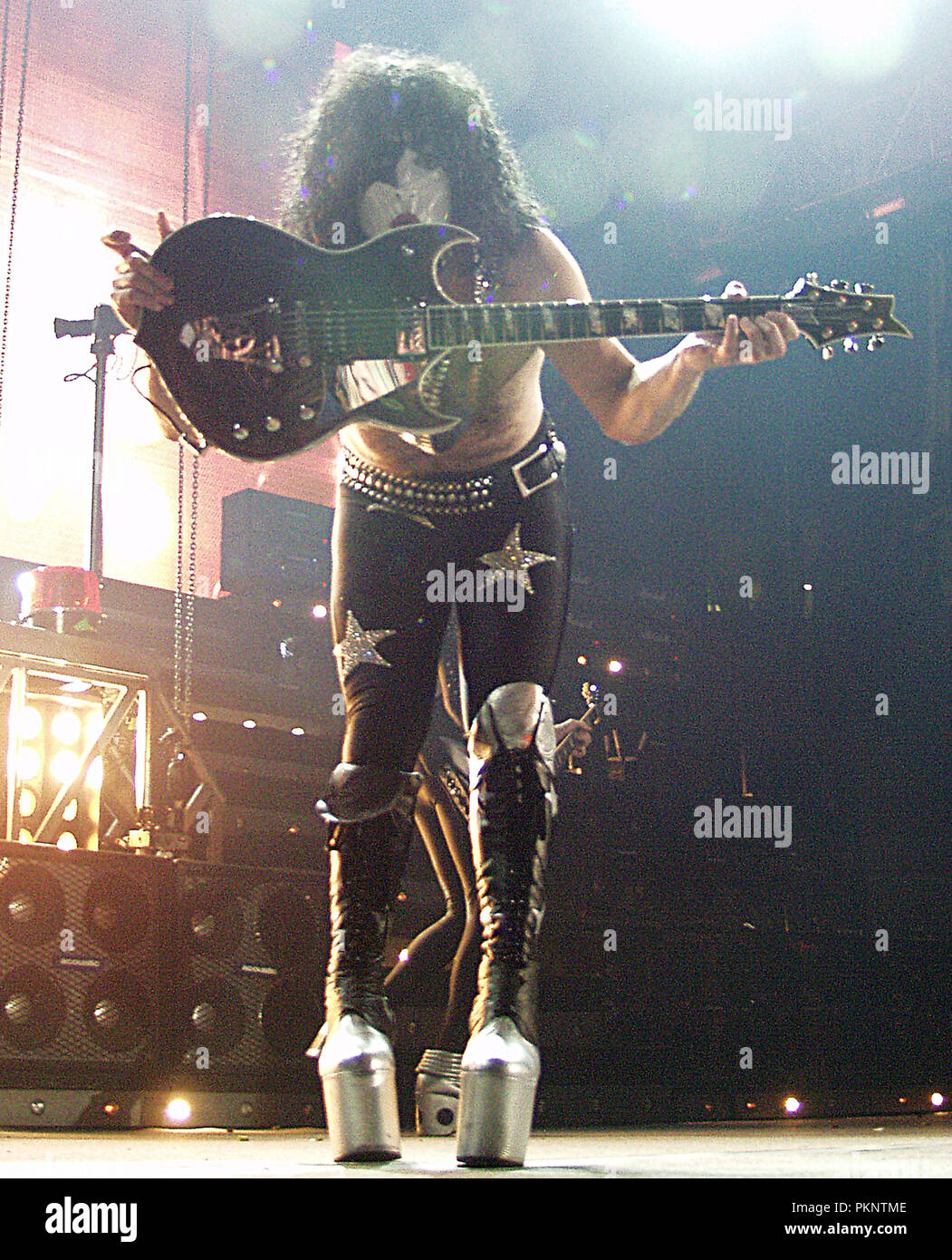 Paul Stanley of KISS performs at Thompson-Boling Arena in Knoxville ...