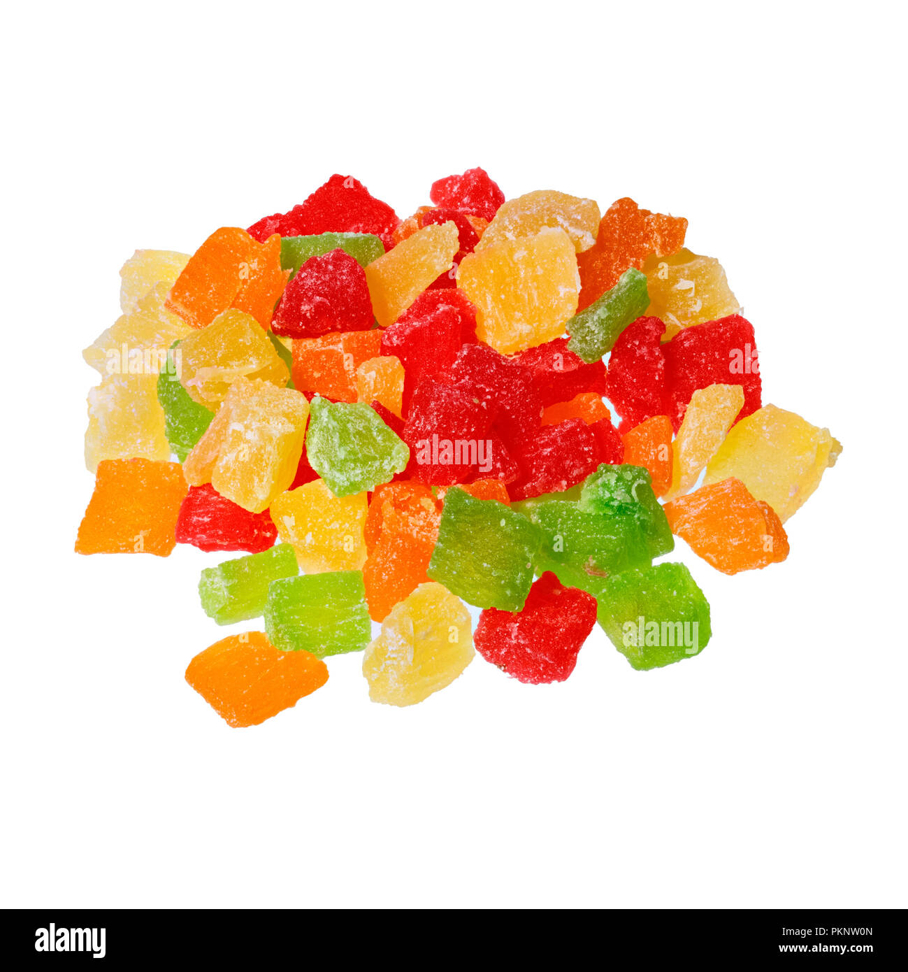 Candied fruit group on white background. High resolution photo Stock ...