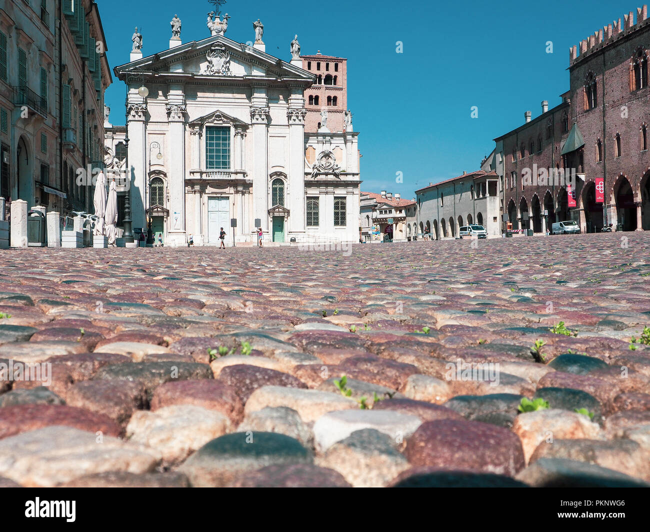 Colored Cobblestone square Stock Photo - Alamy