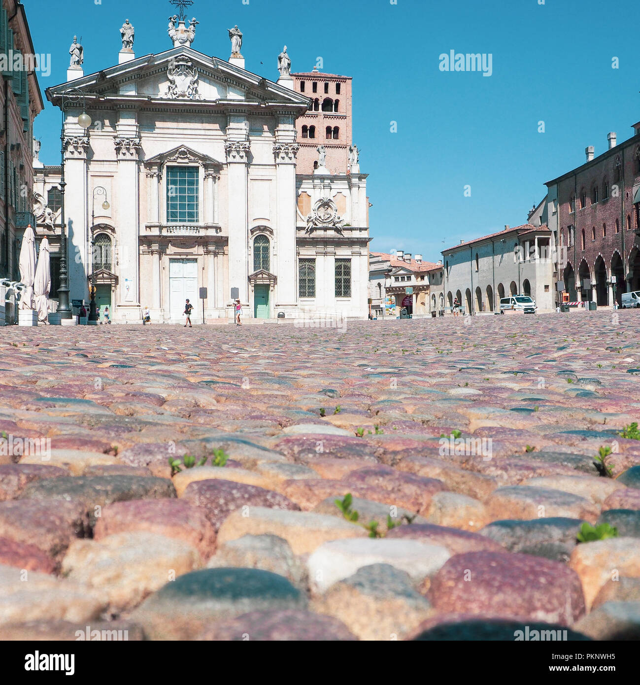 Colored Cobblestone square Stock Photo - Alamy