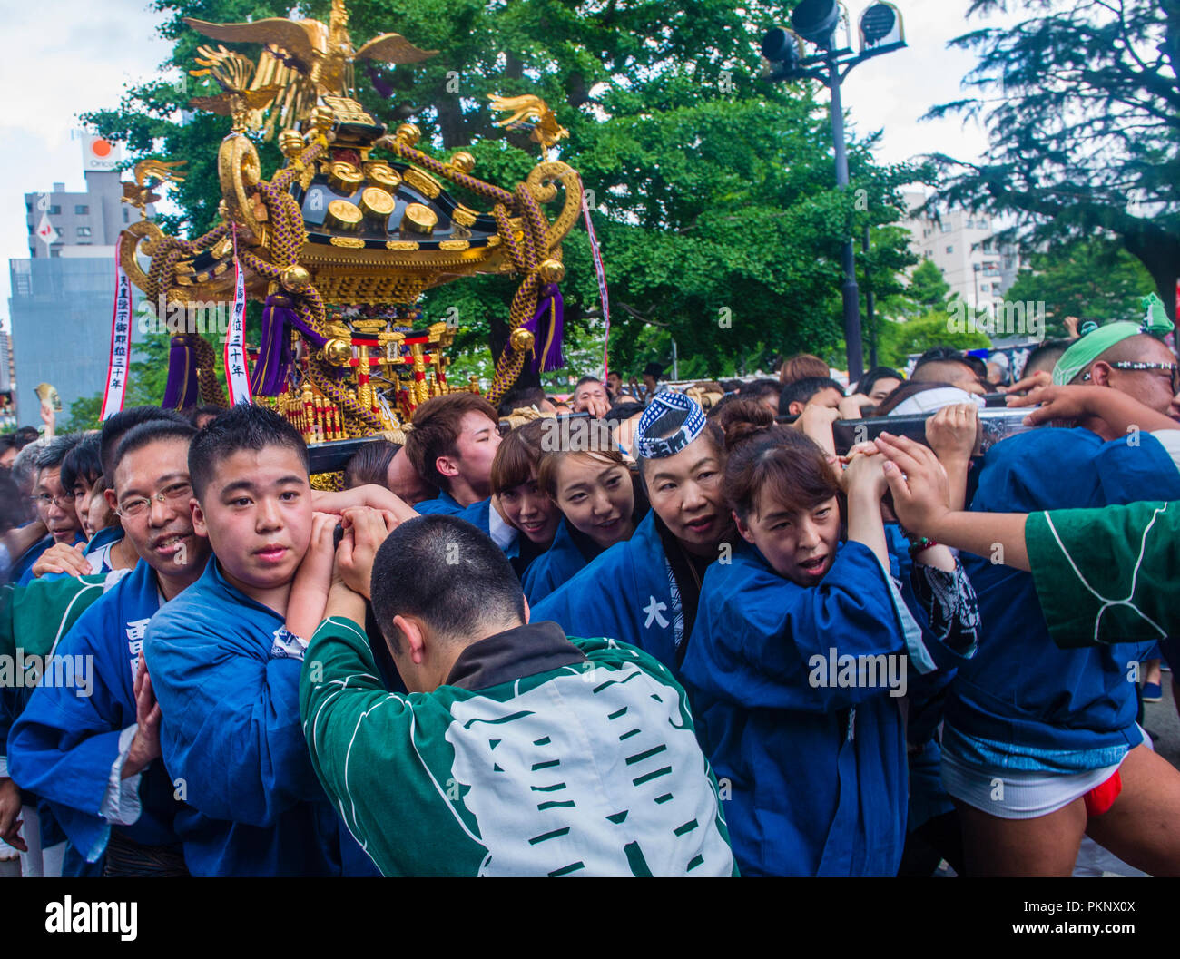 Participants in the Kanda Matsuri in Tokyo, Japan Stock Photo - Alamy