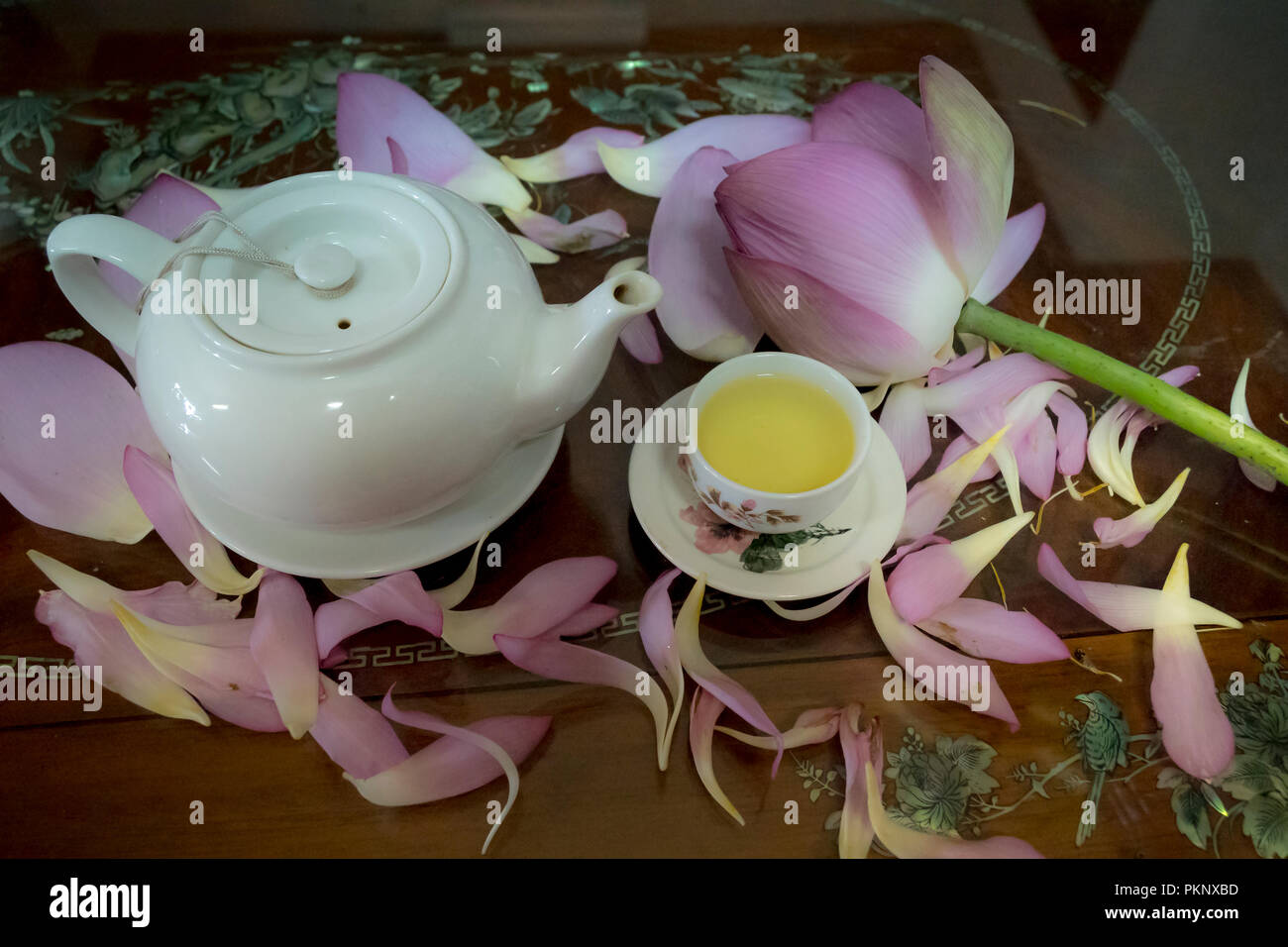 White lotus tea hi-res stock photography and images - Alamy