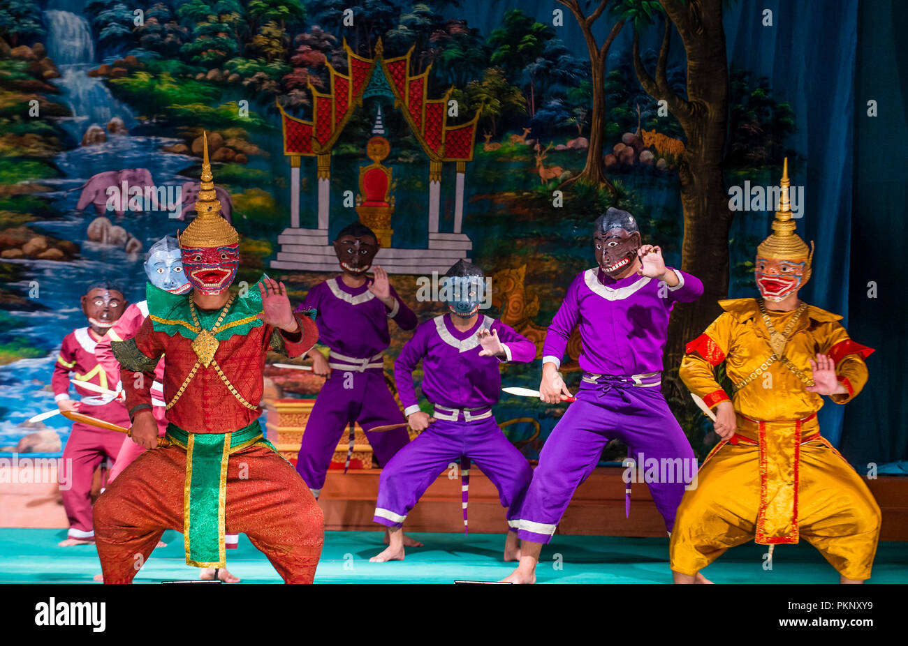 Laotian dancers perform in the Royal Ballet Theatre in Luang Prabang ...