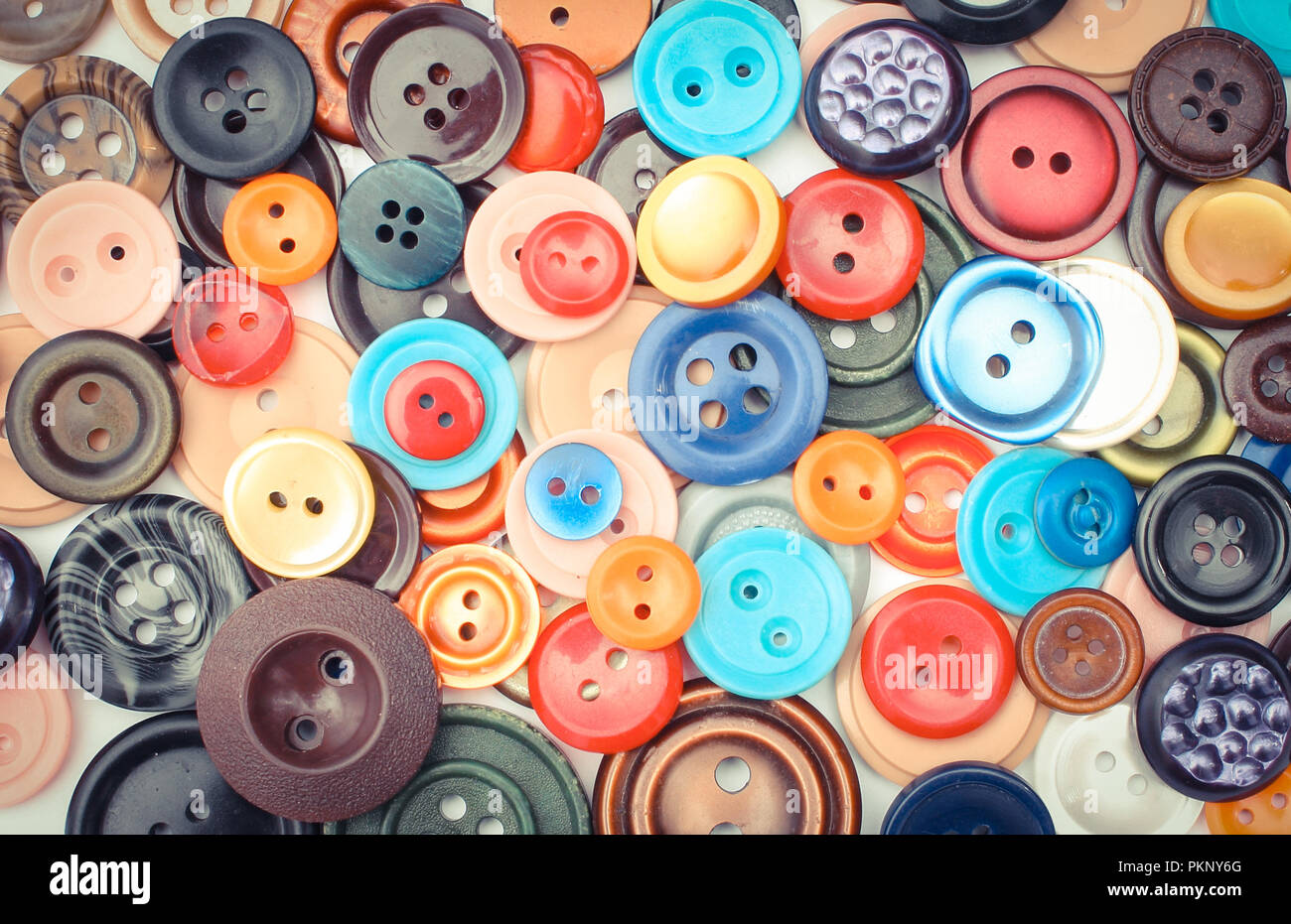 Collection of various colored sewing buttons Stock Photo - Alamy