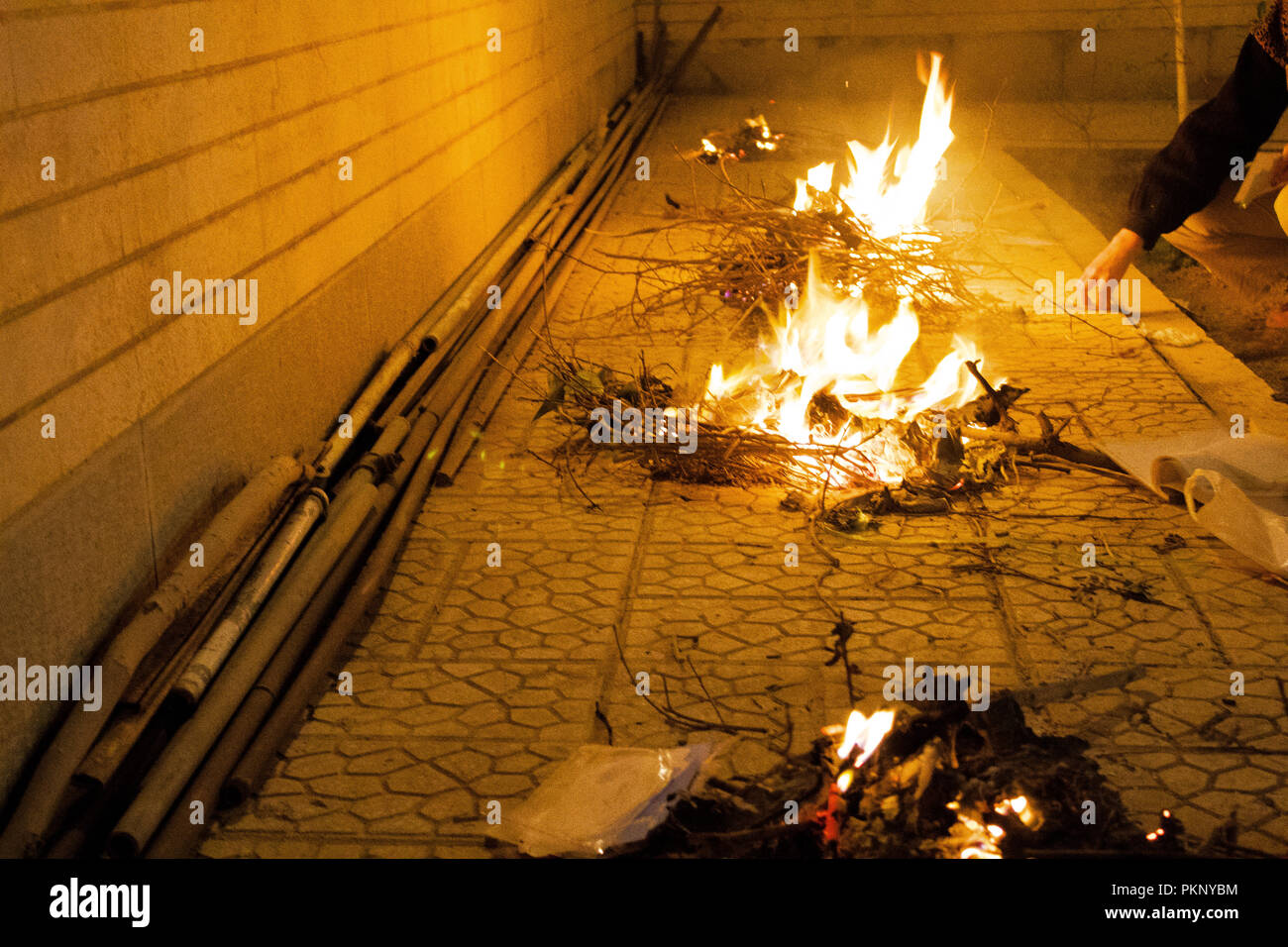 this is yellow orange fire burning paper Stock Photo - Alamy