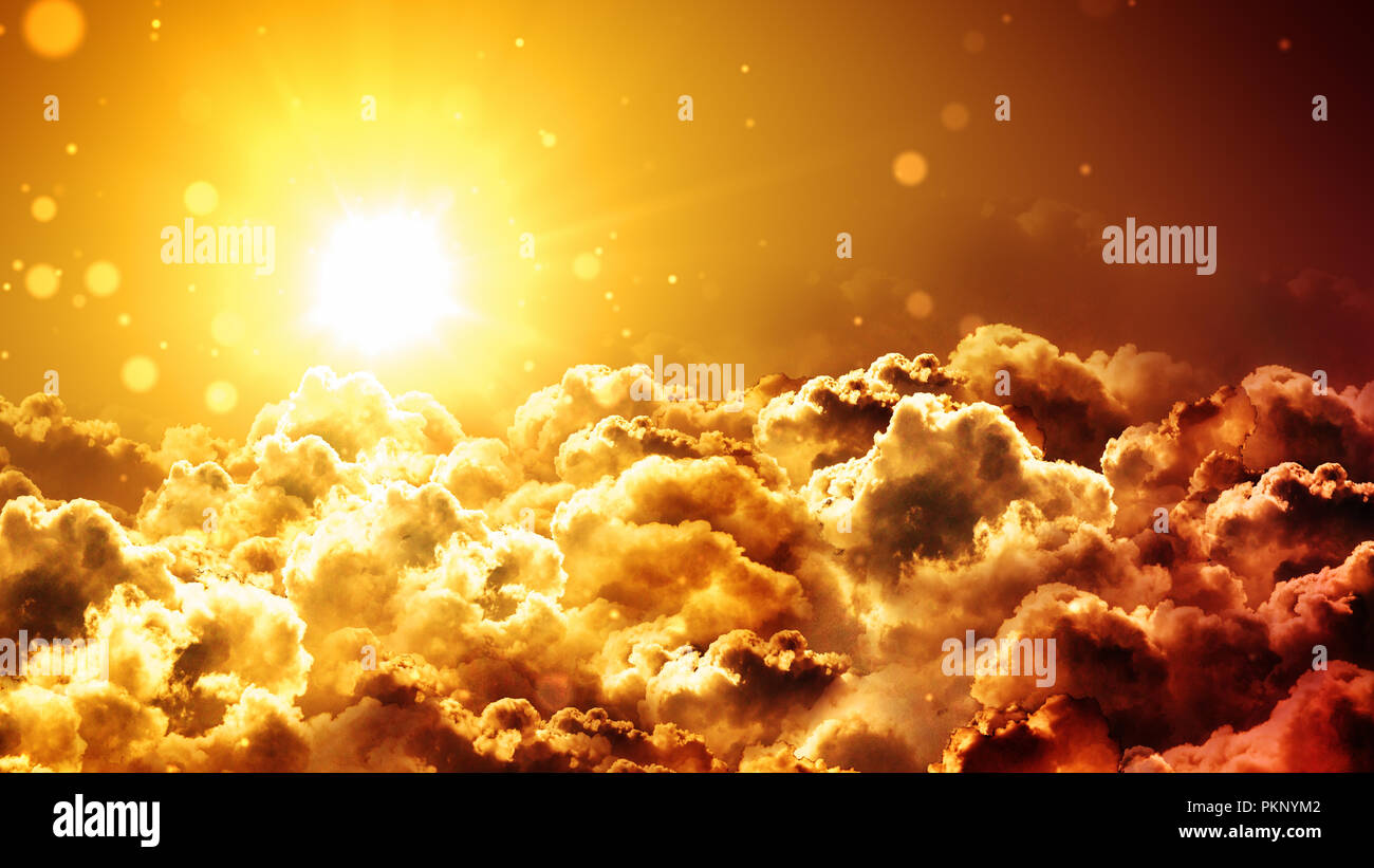 Worship and Prayer based cinematic clouds and light rays background ...