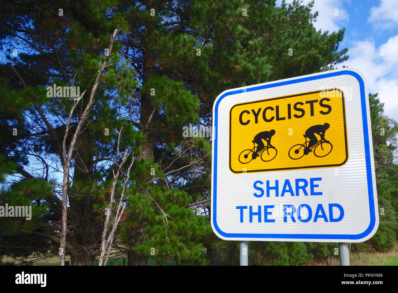 Cyclists Share the Road sign, Australia Stock Photo - Alamy