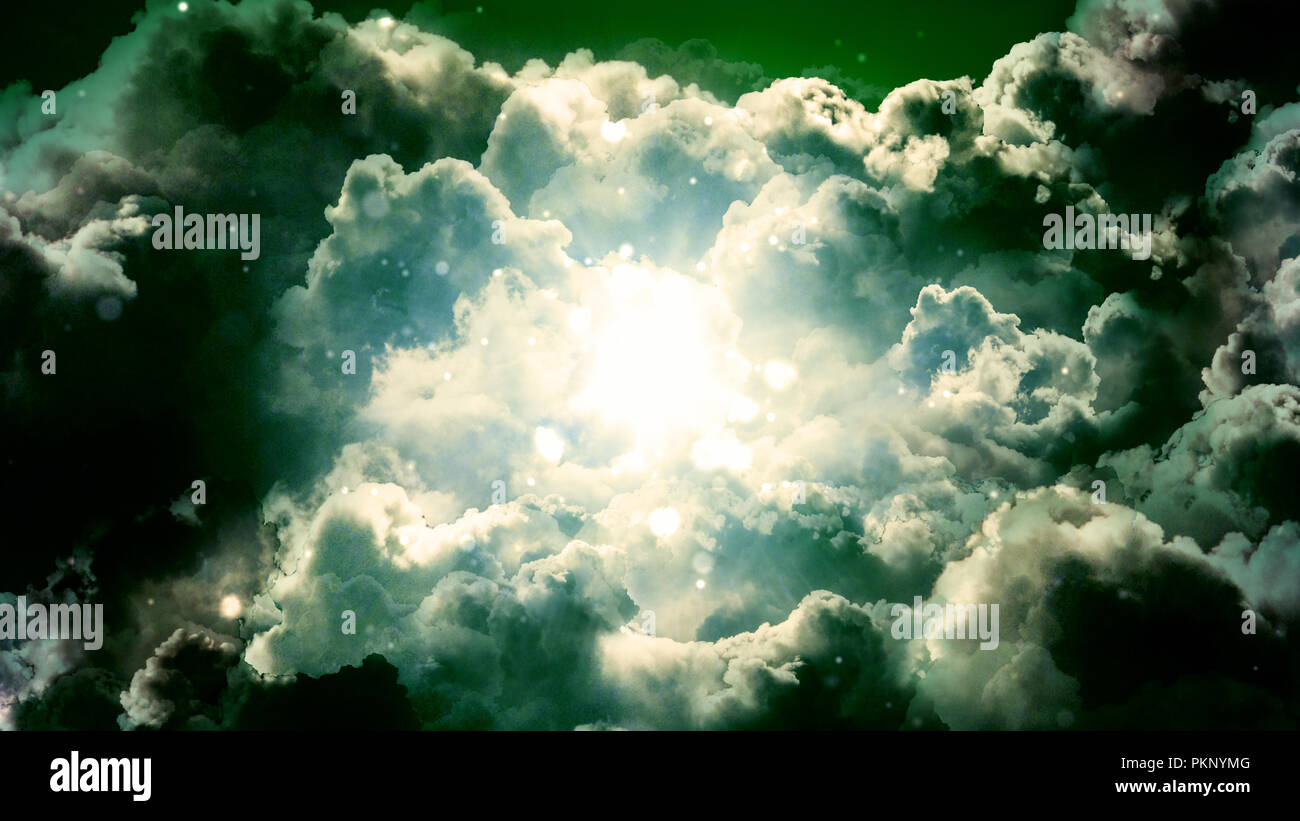Worship and Prayer based cinematic clouds and light rays background ...