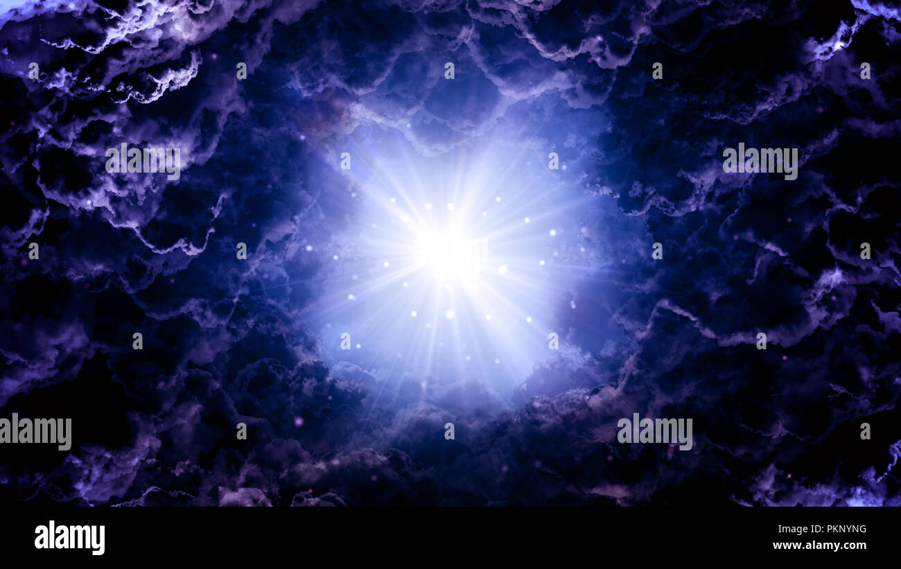 Worship and Prayer based cinematic clouds and light rays background ...