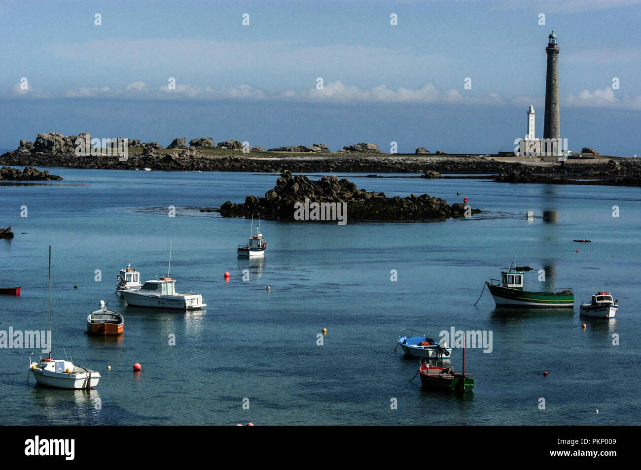 The 1897 constructed Ile Vierge ( Virgin island) lighthouse off the ...