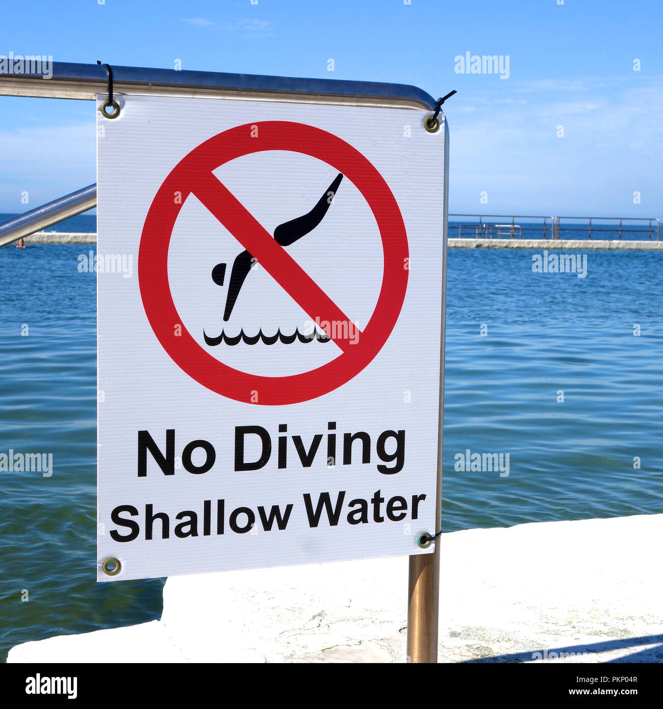 Shallow water sign hi-res stock photography and images - Alamy