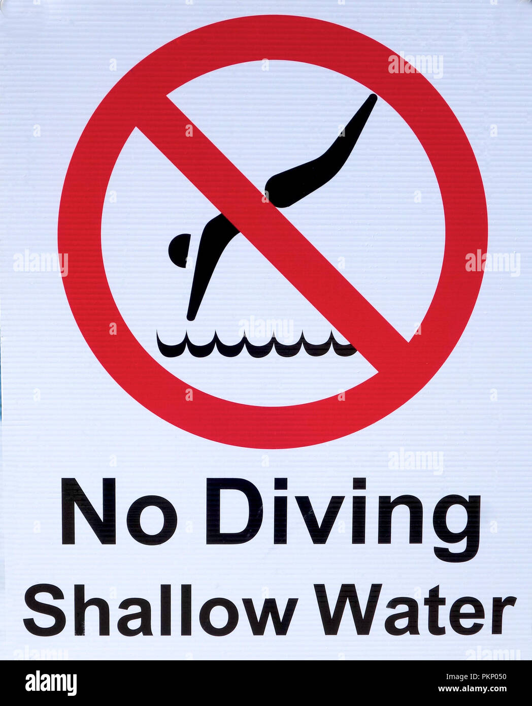 Shallow water sign hi-res stock photography and images - Alamy