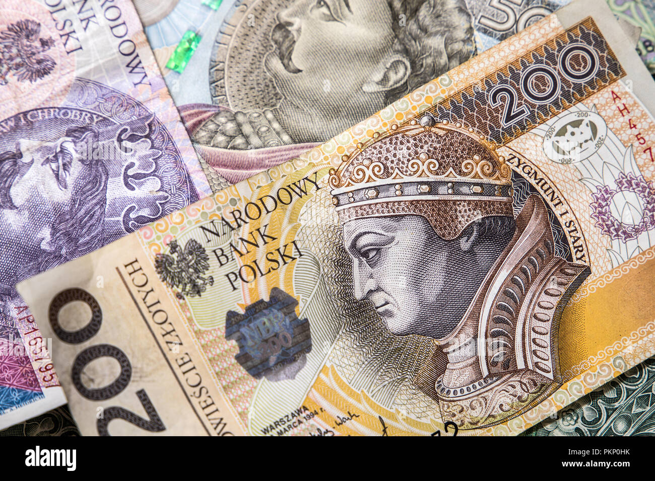Polish money background, pln Stock Photo - Alamy