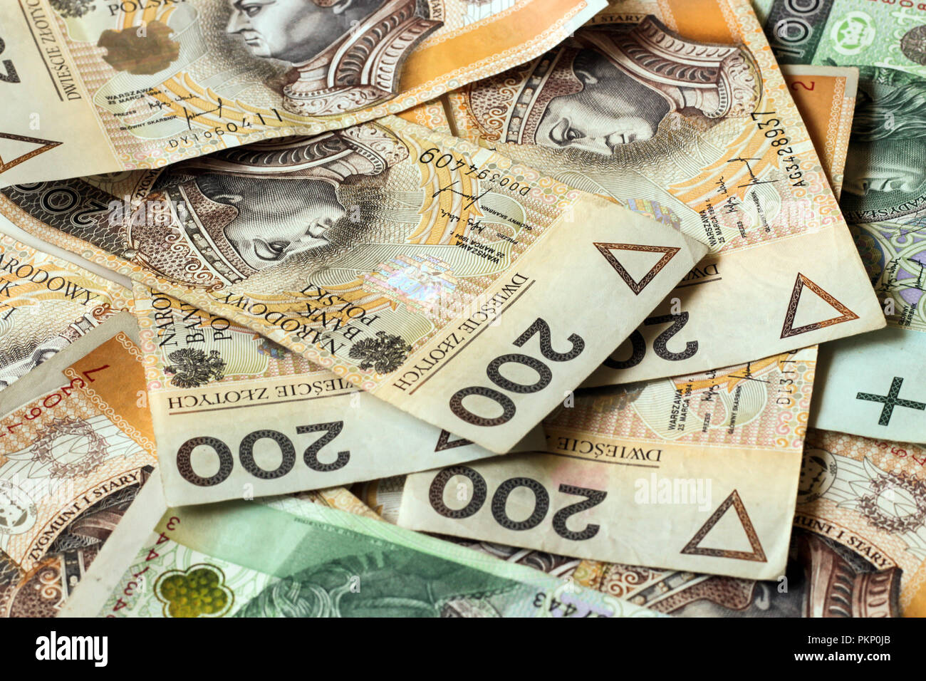 Polish money background, pln Stock Photo - Alamy