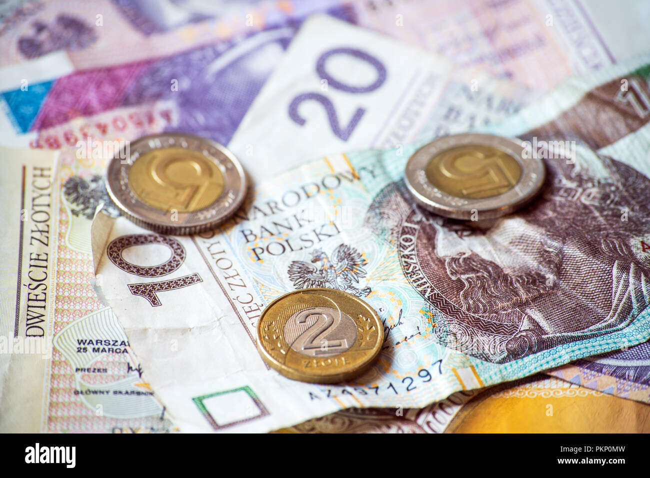 Polish money background, pln Stock Photo - Alamy