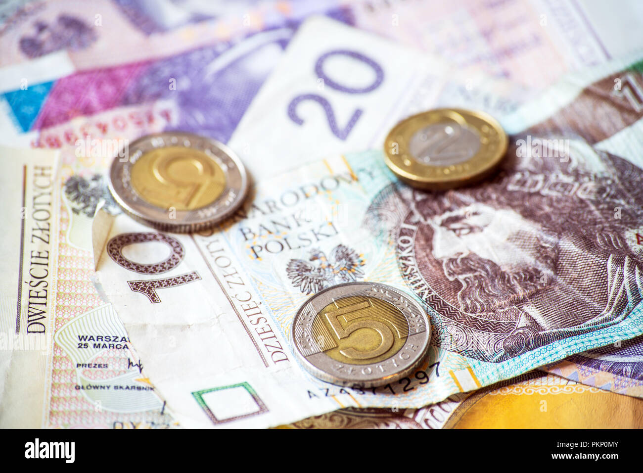 Polish money background, pln Stock Photo - Alamy