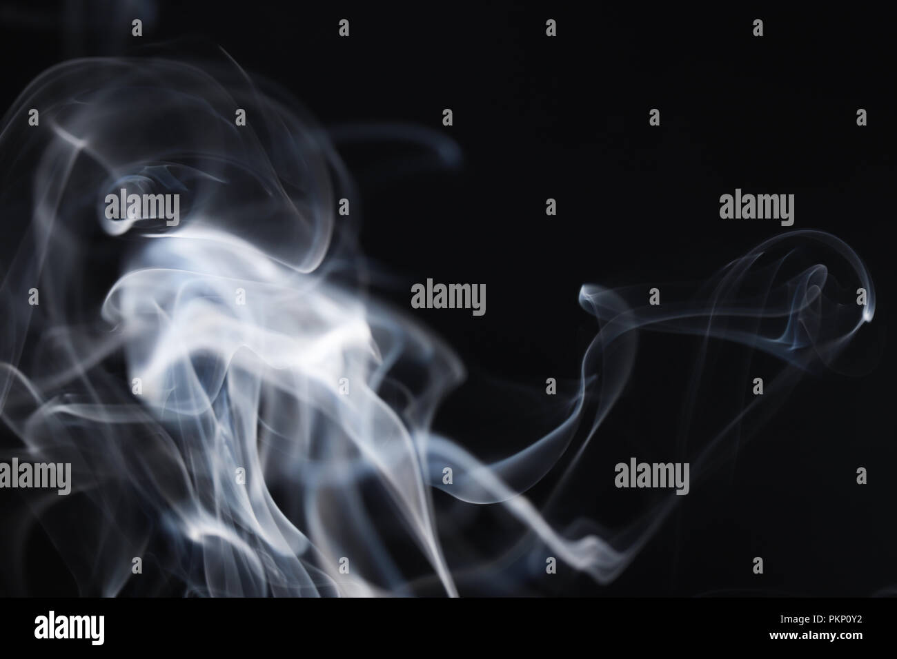 Abstract Smoke on Black Background Stock Photo - Alamy