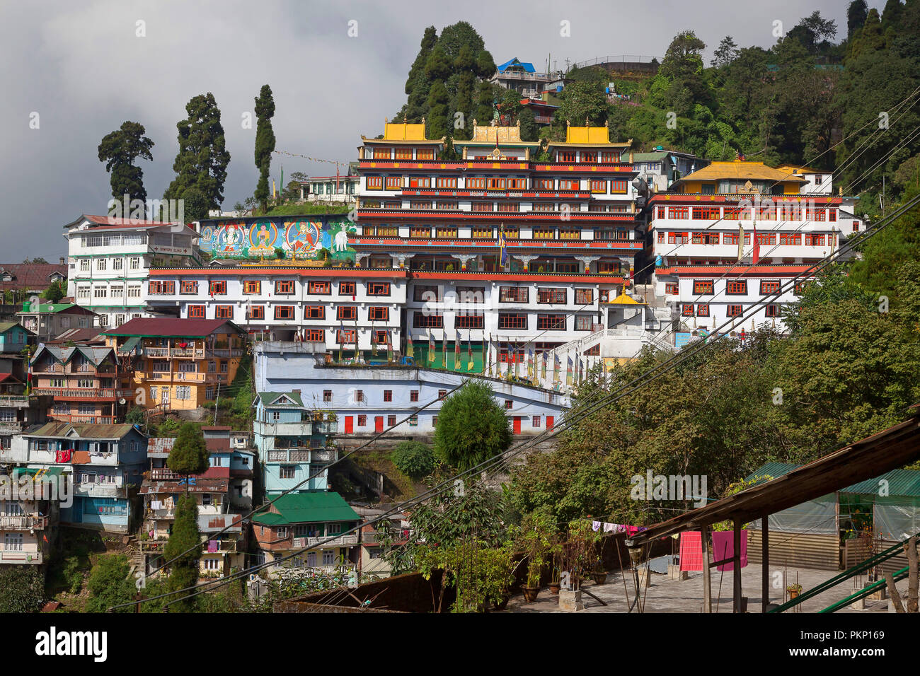 Front view of Dali Monastery, Darjeeling, India Stock Photo - Alamy