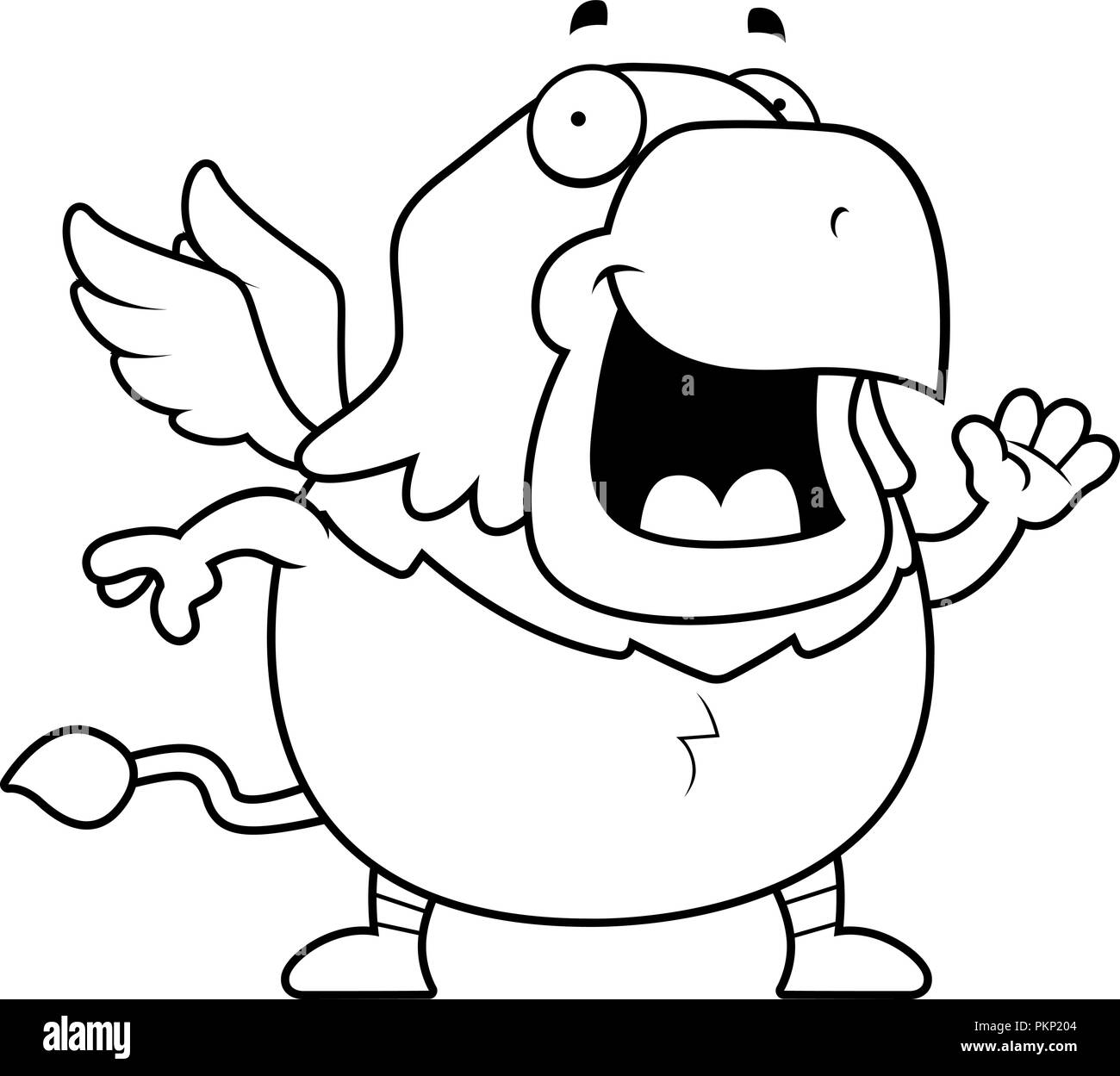 Happy Cartoon Cat Waving Smiling High Resolution Stock Photography and ...