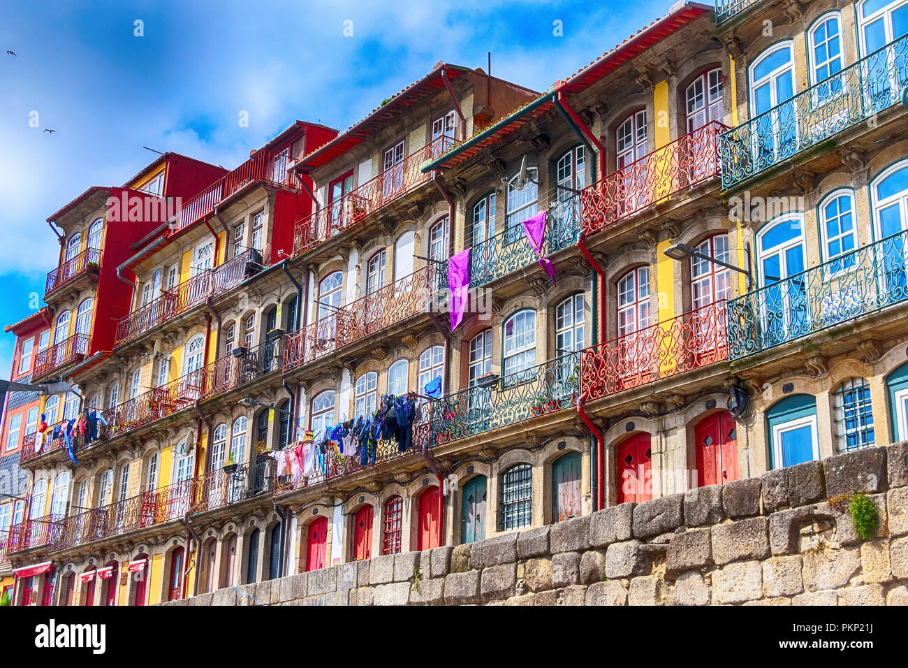 Porto, Portugal old town colorful traditional houses Stock Photo - Alamy
