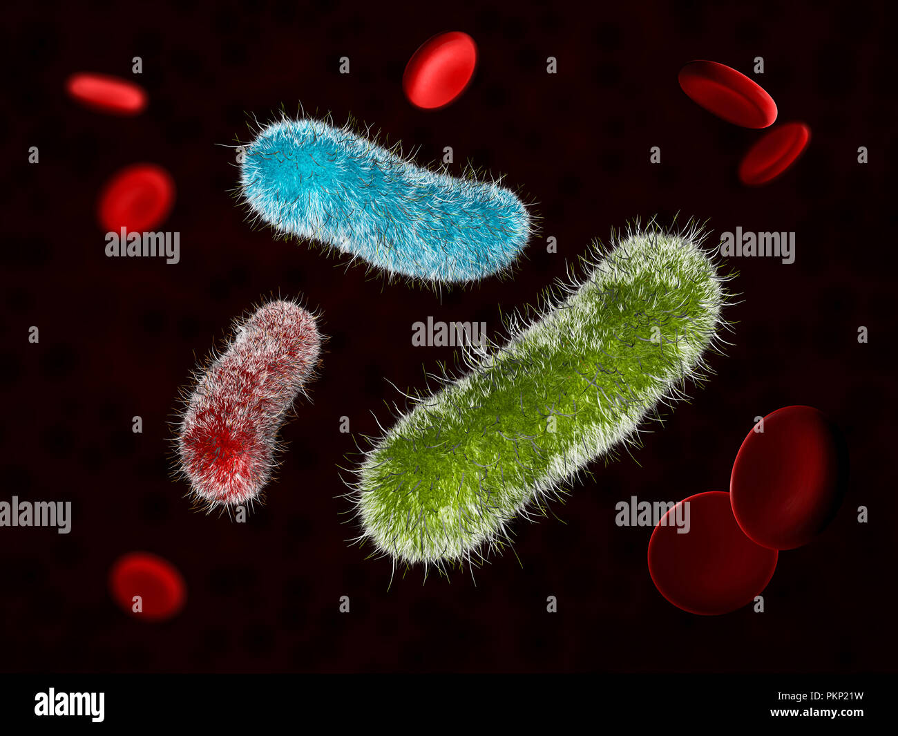 Microbiology background. Viruses, infection microflora and bacteria for ...