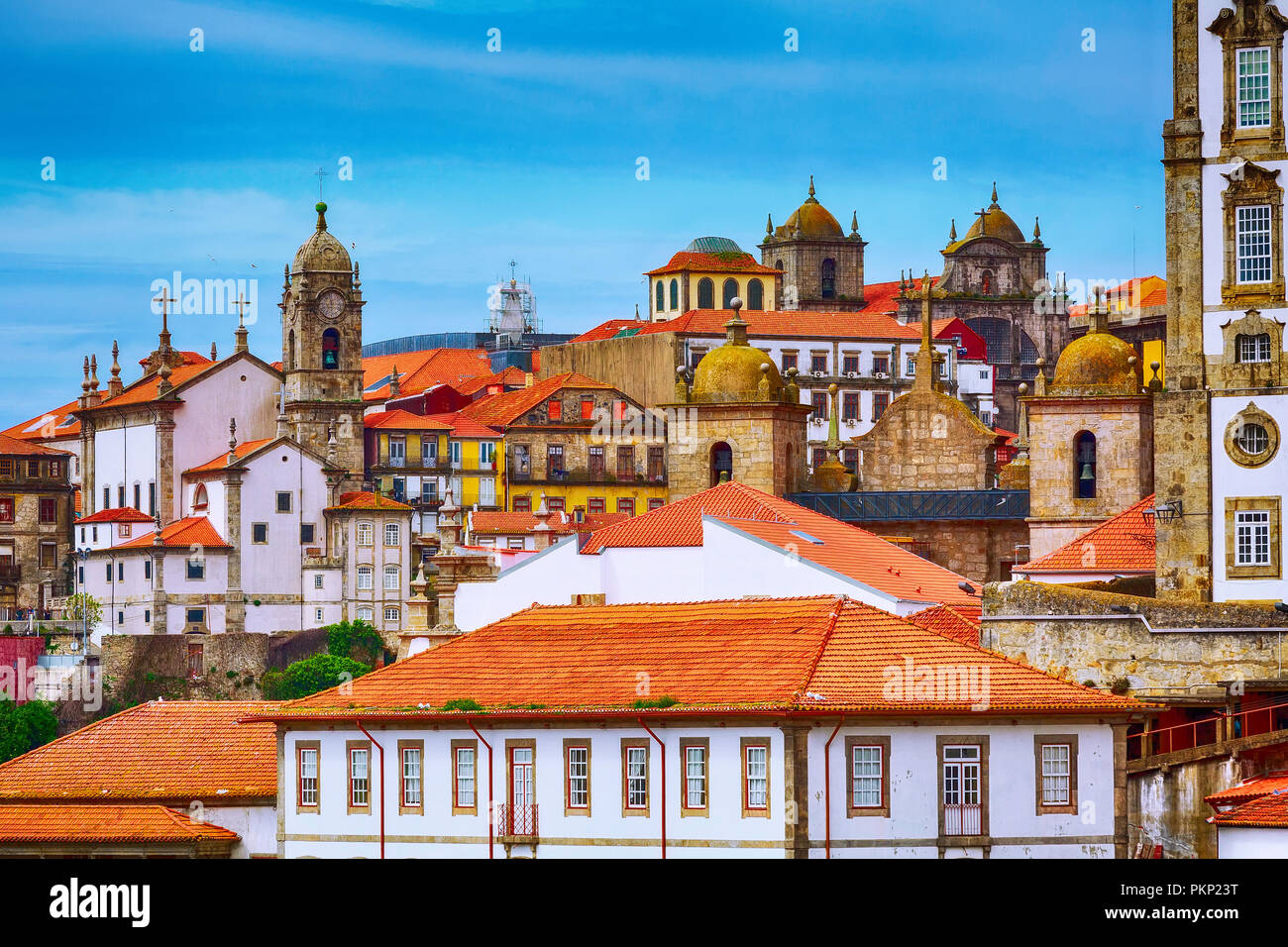 Porto, Portugal old town traditional houses view close-up Stock Photo ...