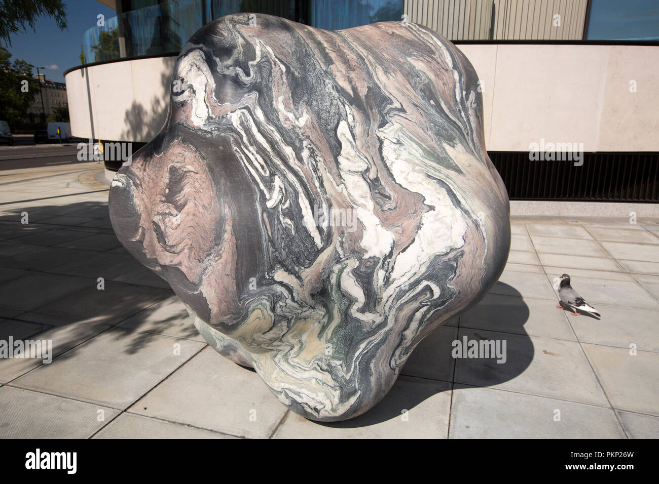 A metamorphic rock sculpture outside River Walk apartments, Vauxhall ...