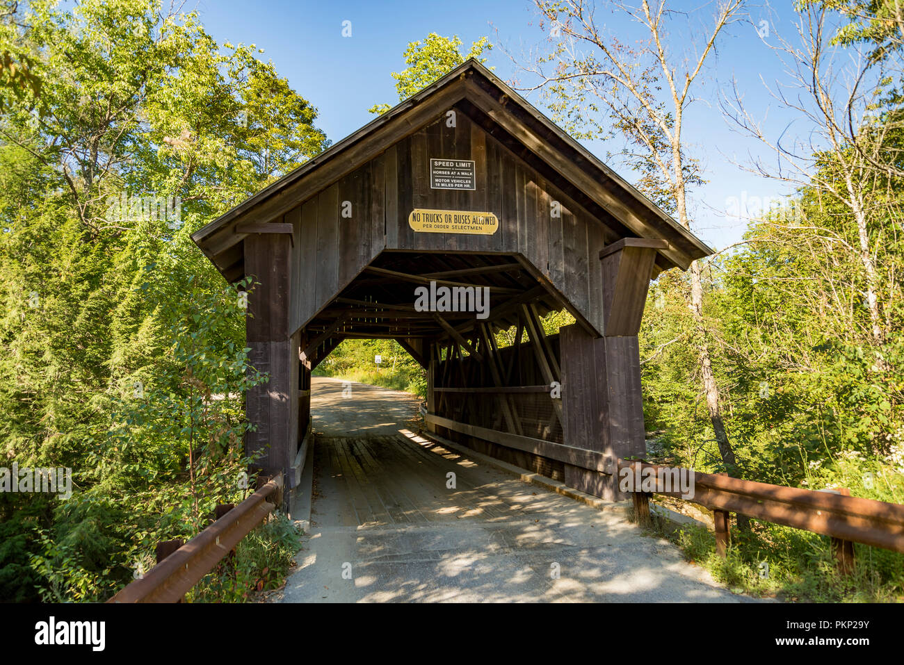 Rural Vermont Covered Bridge called Gold Brook in Stowe Vermont USA ...