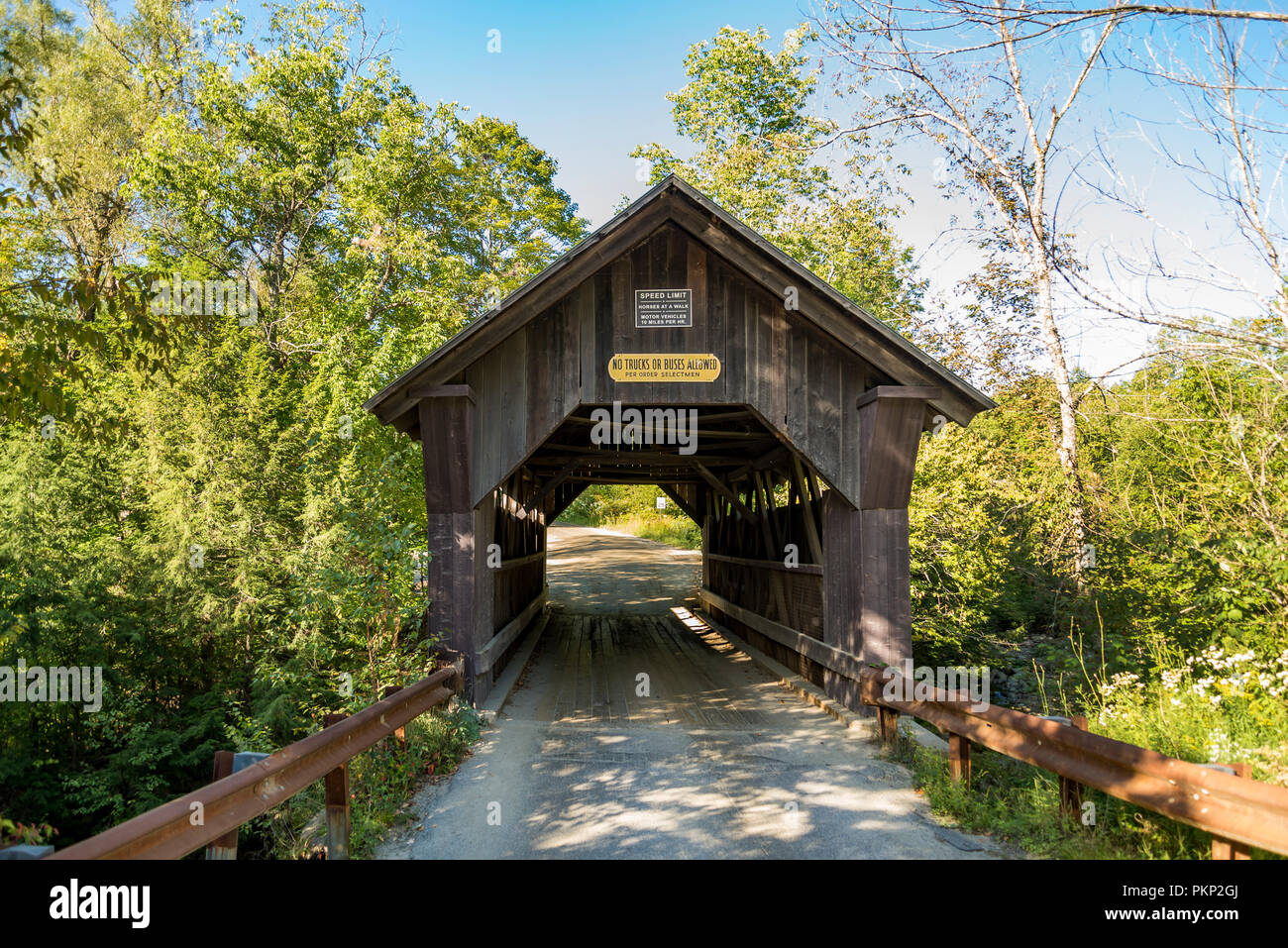 Rural Vermont Covered Bridge called Gold Brook in Stowe Vermont USA ...