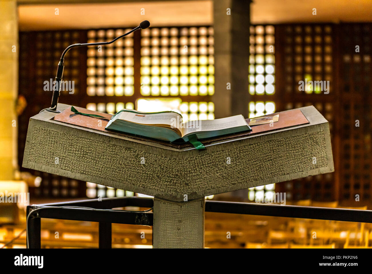 Gospel on the pulpit lectern Stock Photo - Alamy