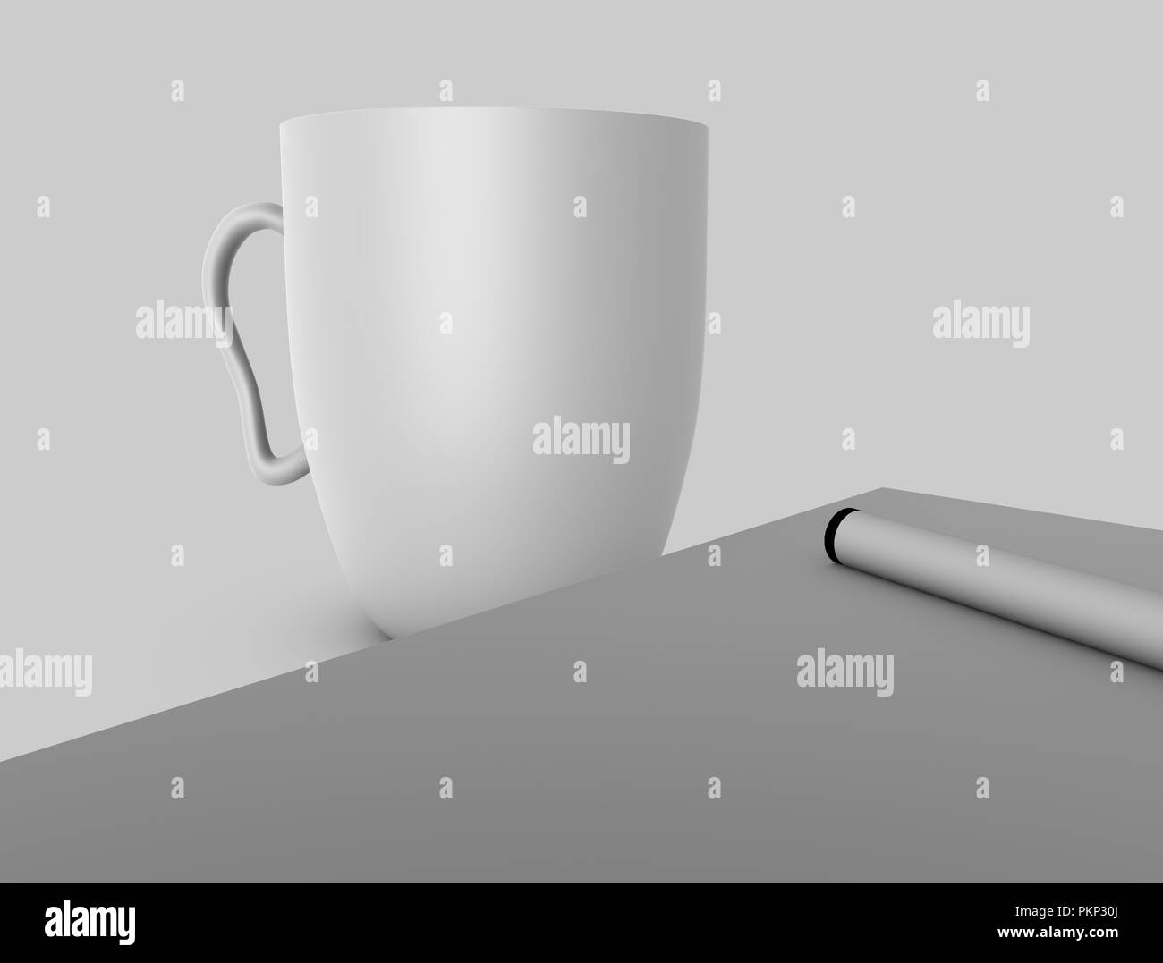 3d cup illustration isolated object Stock Photo - Alamy