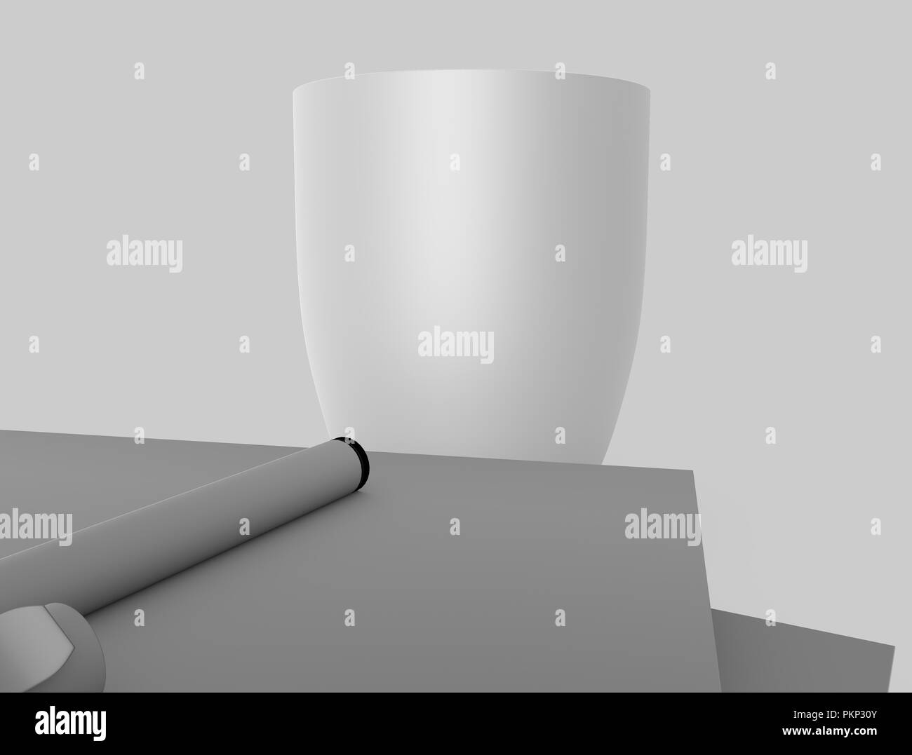3d cup illustration isolated object Stock Photo - Alamy