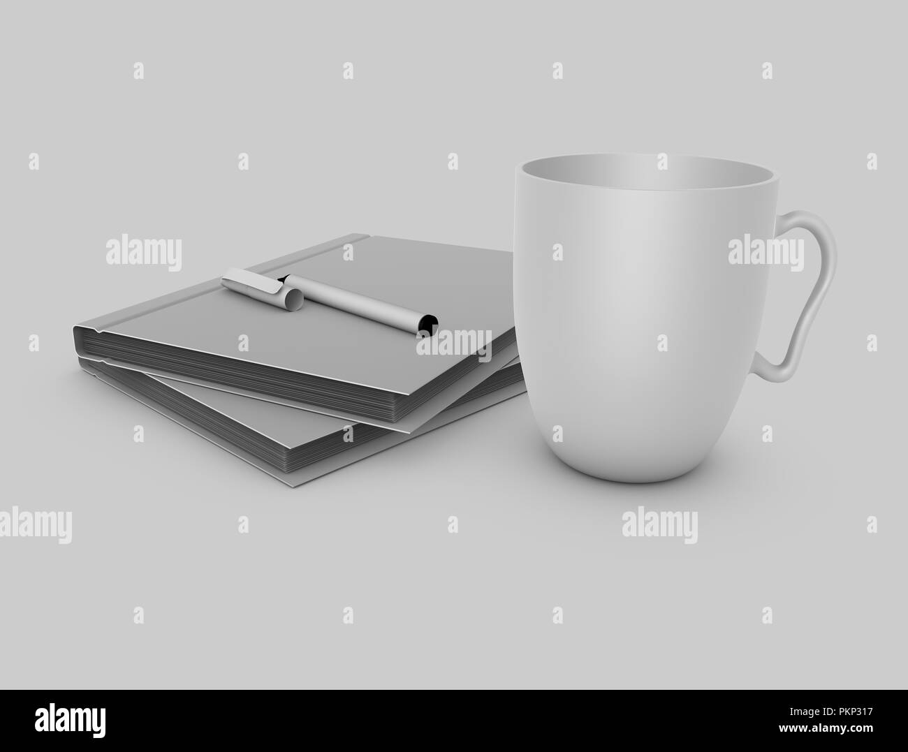 3d cup illustration isolated object Stock Photo - Alamy