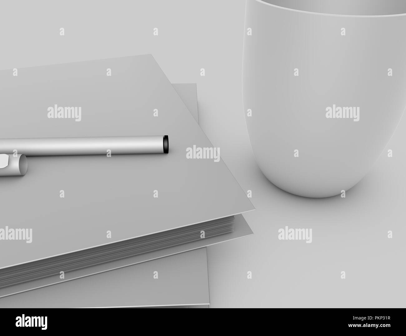 3d cup illustration isolated object Stock Photo - Alamy