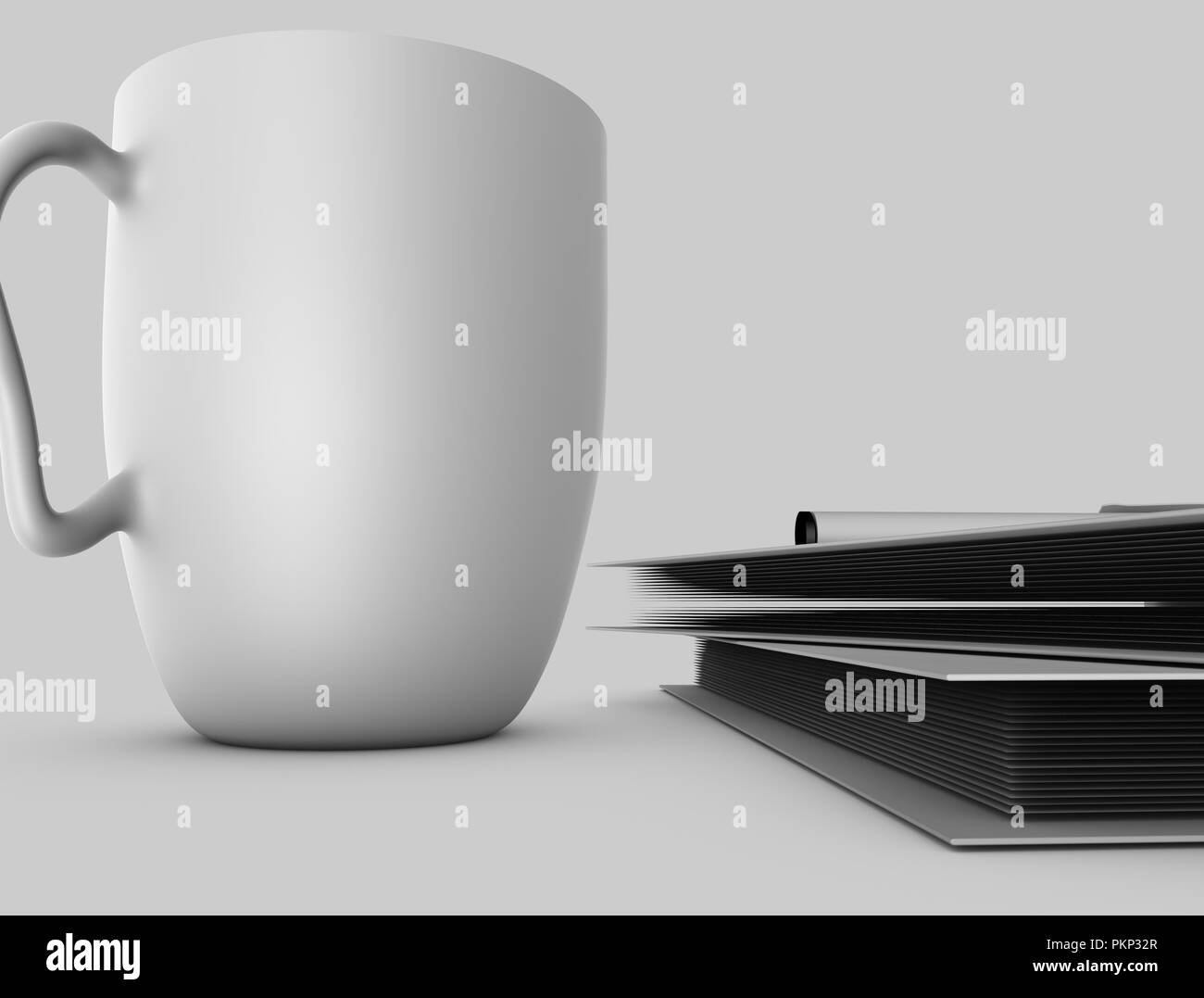 3d cup illustration isolated object Stock Photo - Alamy