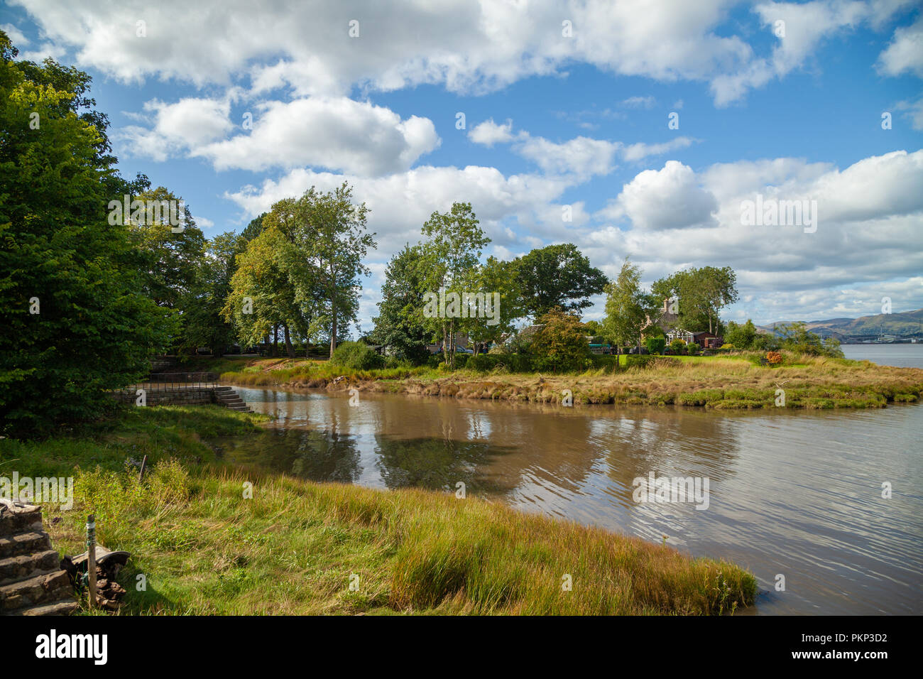 The old harbour at Dunmore Village near Airth Scotland Stock Photo - Alamy