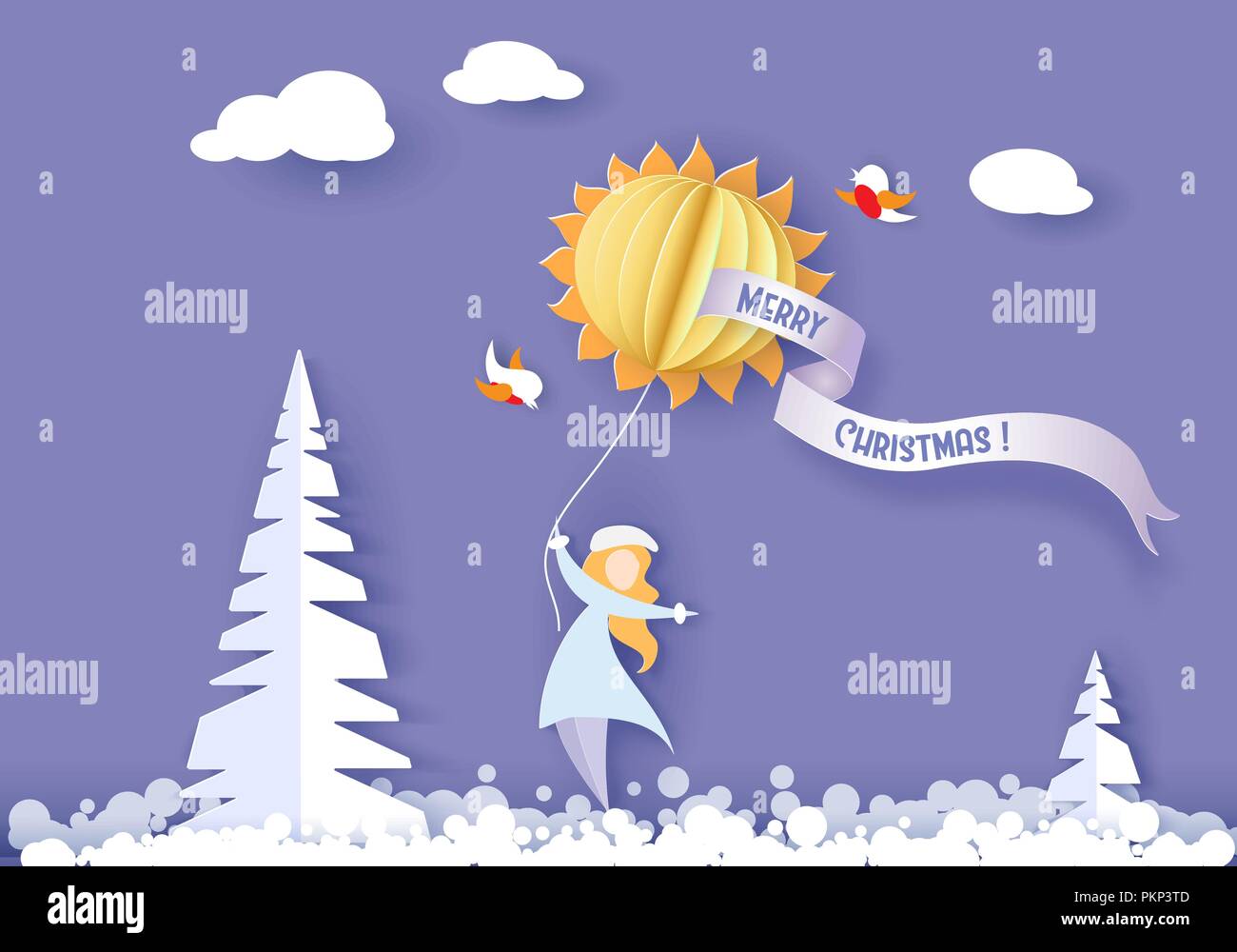 Woman christmas tree holiday Stock Vector Images - Alamy
