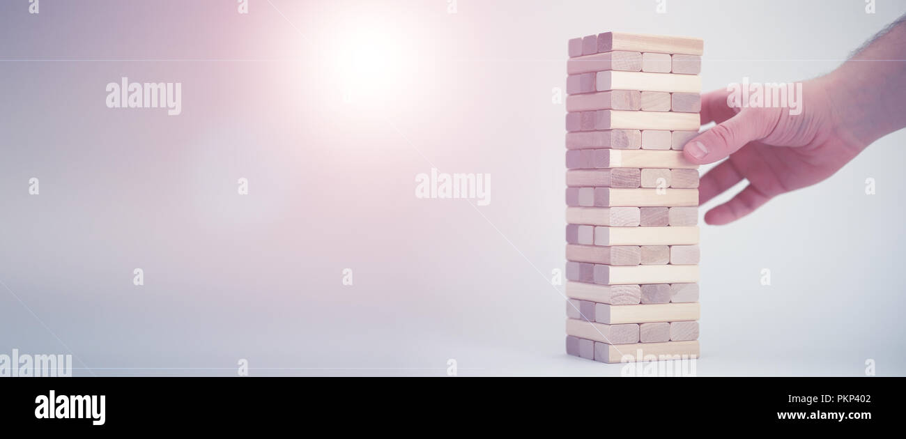 Board game tower of wood sticks Stock Photo - Alamy