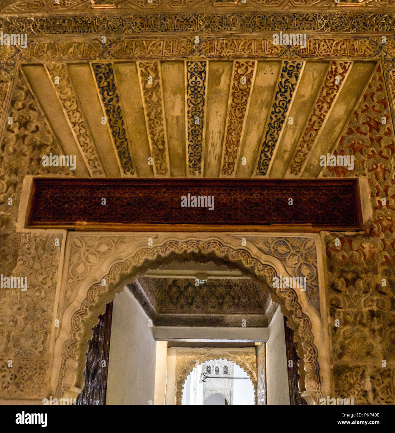 Seville, Spain- June 18, 2017 : Intricate arabic muslim moorish design ...