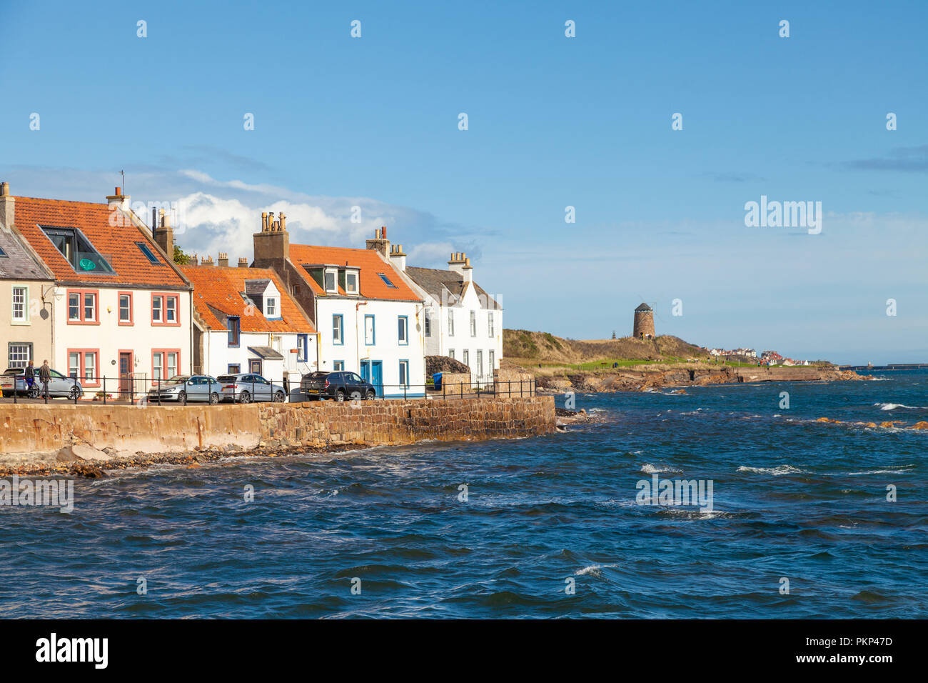 St Monans village and Windmill Fife Scotland Stock Photo - Alamy