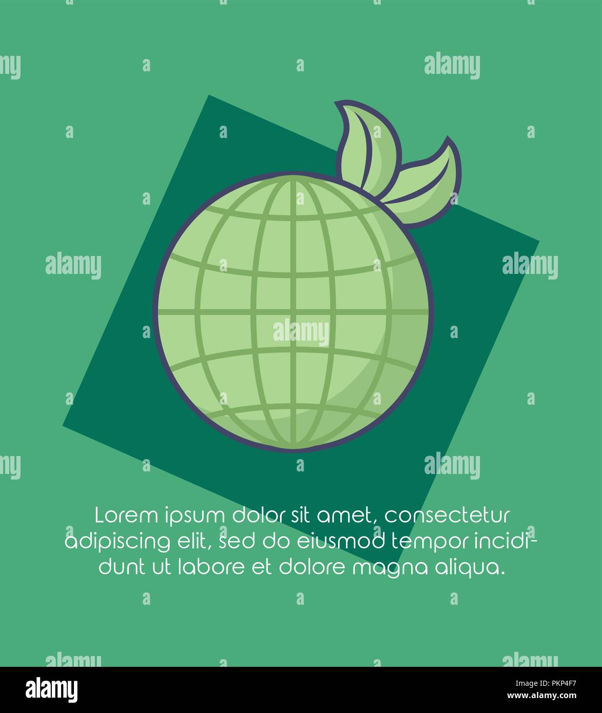 ecology world planet environmental symbol vector illustration Stock ...