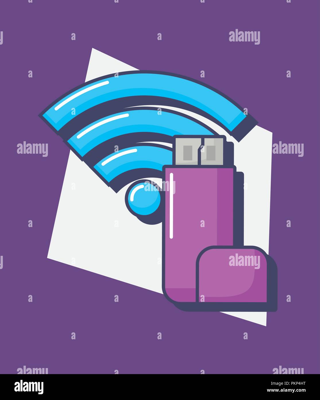 usb technology wifi internet innovation vector illustration Stock ...