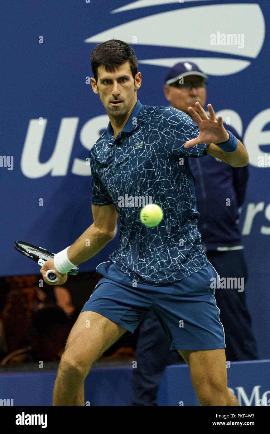 Novak Djokovic (SRB) during the men's final at the 2018 US Open Tennis ...