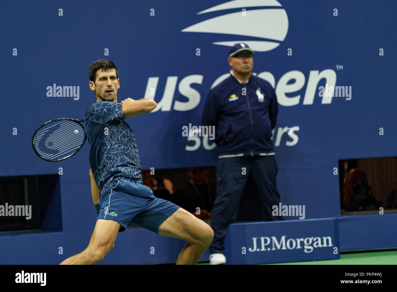 Novak Djokovic (SRB) during the men's final at the 2018 US Open Tennis ...