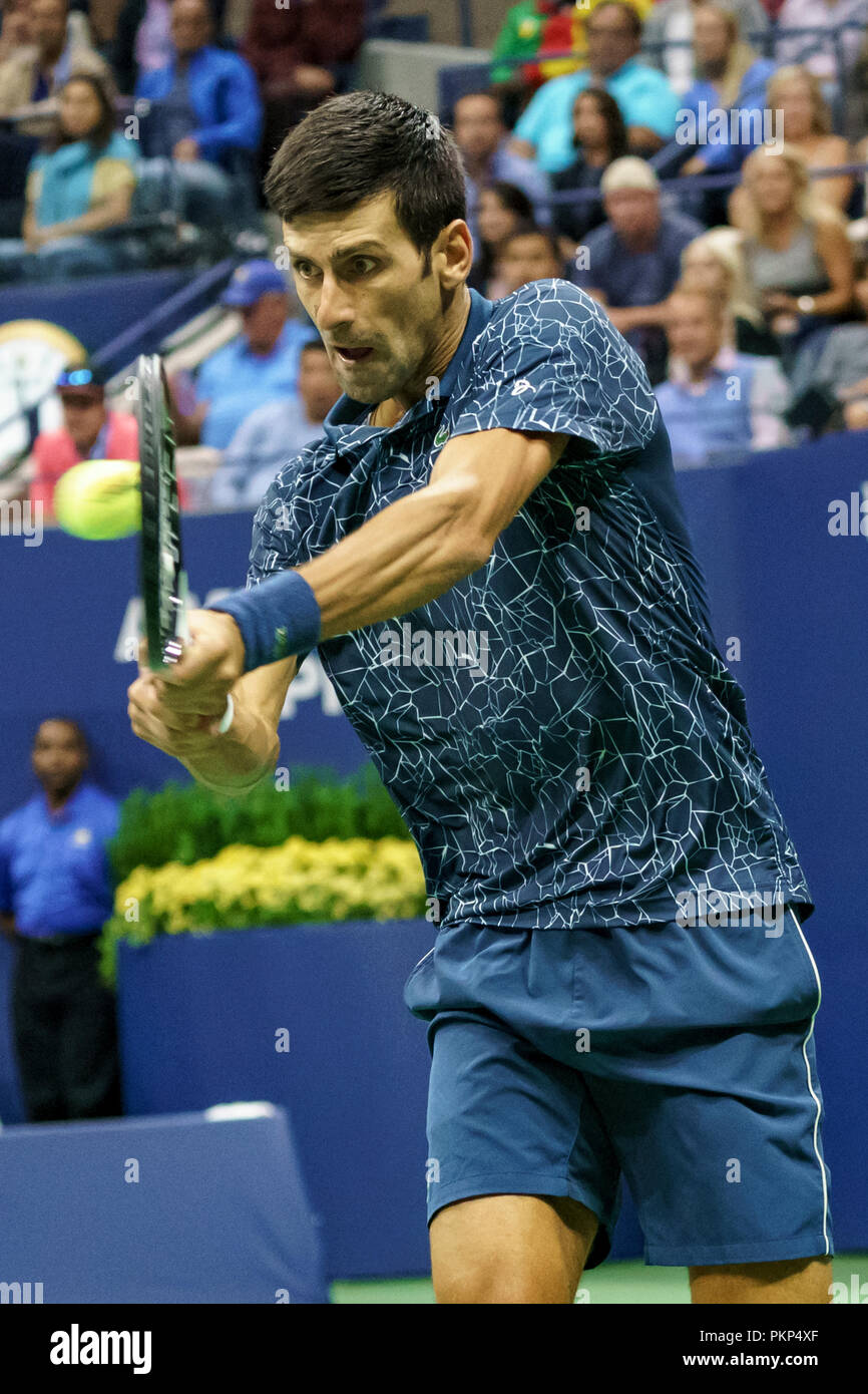 Novak Djokovic (SRB) during the men's final at the 2018 US Open Tennis ...