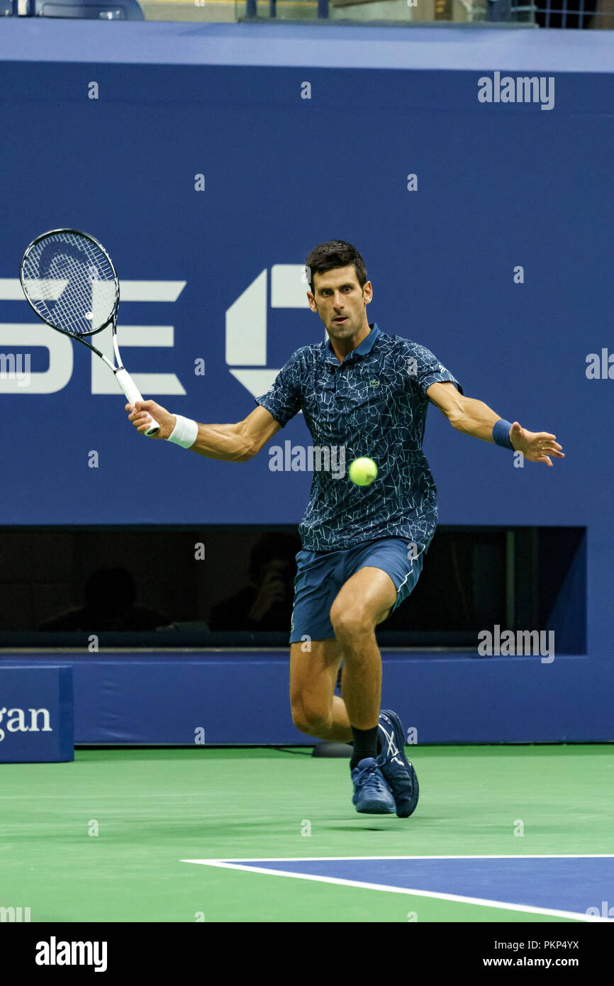 Novak Djokovic (SRB) during the men's final at the 2018 US Open Tennis ...