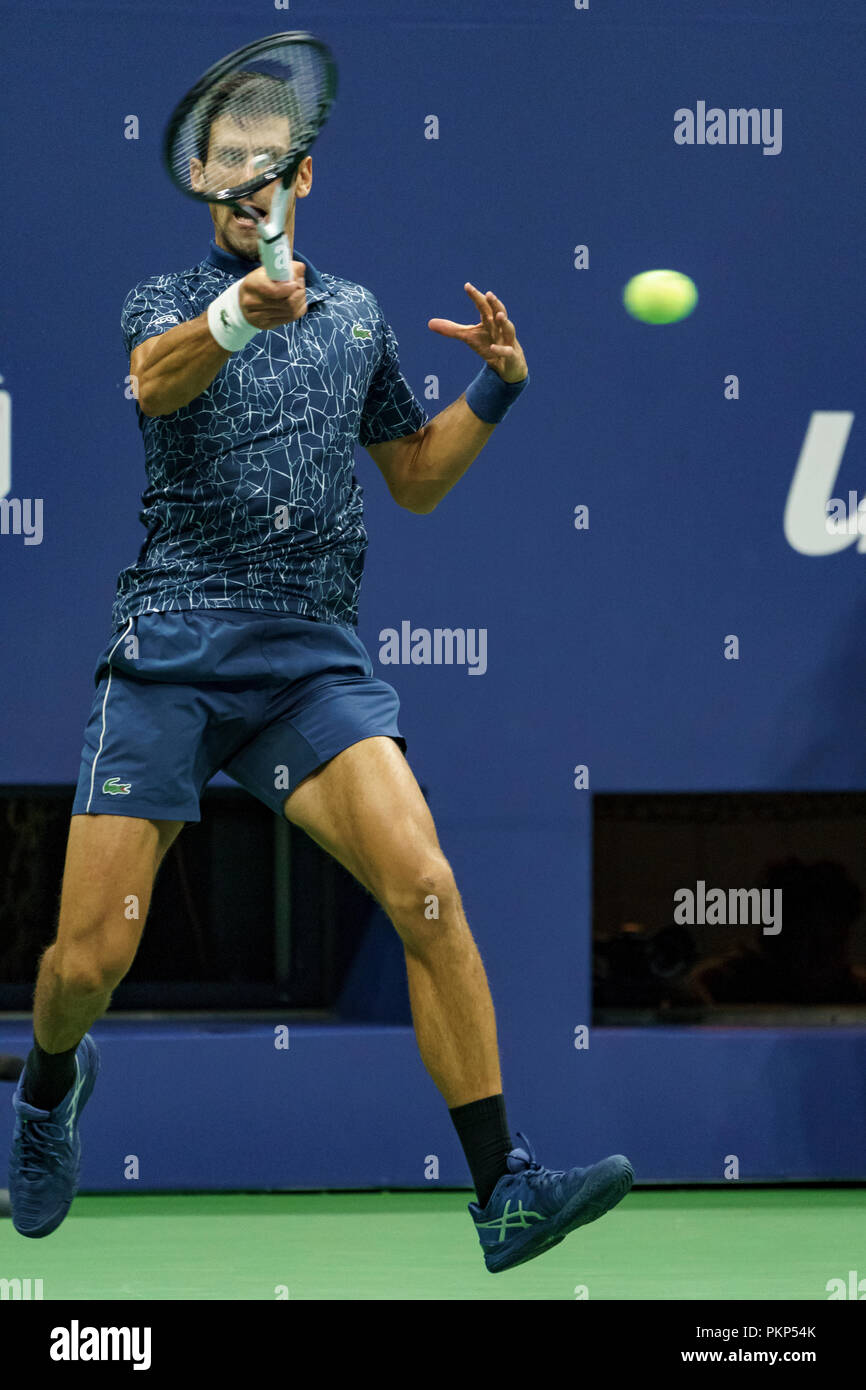 Novak Djokovic (SRB) during the men's final at the 2018 US Open Tennis ...