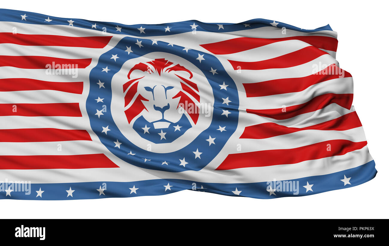 Trump Party Isolated Flag With White Background, 3D Rendering Stock ...