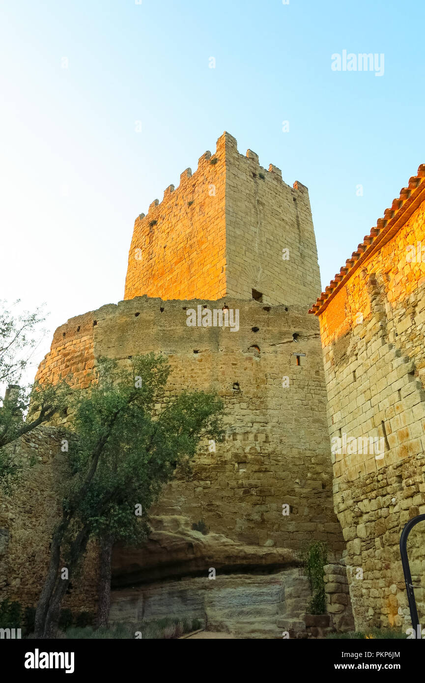 Medieval wall of peratallada hi-res stock photography and images - Alamy